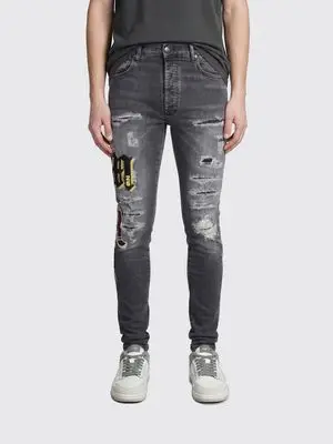 Amiri Distressed Skinny Jeans With Embellishments