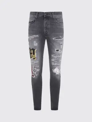 Amiri Distressed Skinny Jeans With Embellishments