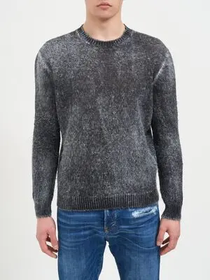 Avant Toi Linen Crew Neck Sweater - Black