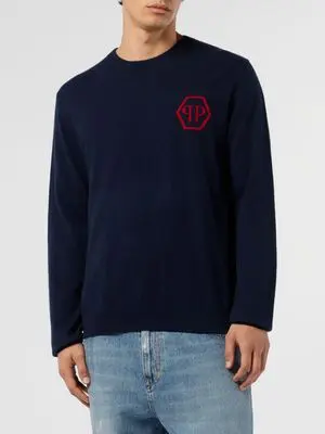 Philipp Plein Pp Cashmere Crew Neck Sweater - Blue