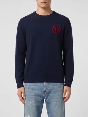 Philipp Plein Pp Cashmere Crew Neck Sweater - Navy