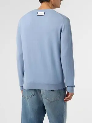 Philipp Plein Pp Cashmere Crew Neck Sweater - Turquoise
