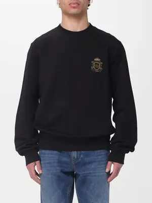 Dolce & Gabbana Cotton Crew-neck Sweatshirt With Logo - Black