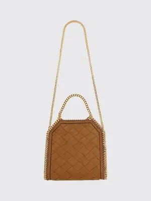 Stella McCartney Falabella Woven Faux-suede Handbag - Brown