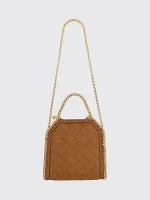 Stella McCartney Falabella Woven Faux-suede Handbag - Brown