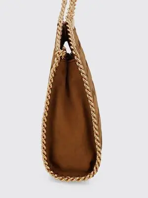 Stella McCartney Falabella Woven Faux-suede Handbag - Brown
