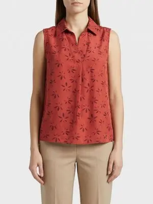 K-WAY Floral Cotton Blend Blouse - Brown