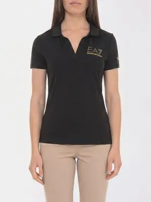 EA7 Cotton & Modal Blend Polo Shirt - Black
