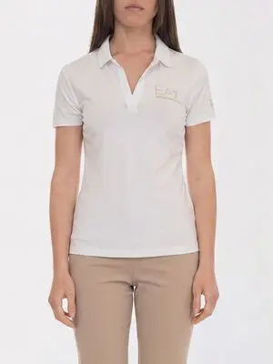 EA7 Cotton & Modal Blend Polo Shirt - White