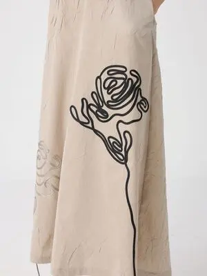 Liviana Conti Strapless Midi Dress With Floral Print
