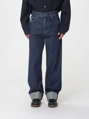 Marni Cotton Denim Wide Leg Jeans - Blue