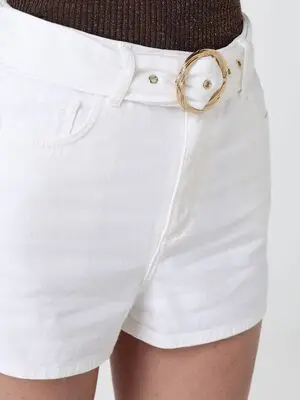 TWINSET High-waisted Belted Cotton Shorts