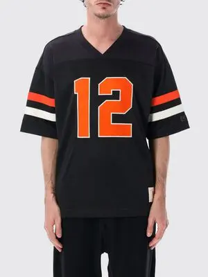 Champion V-neck Polyester Sports T-shirt With Contrasting Trims - Black