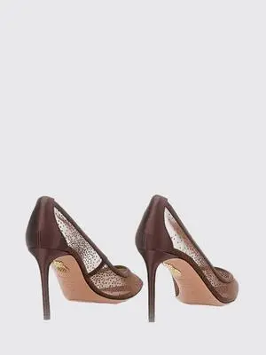 AQUAZZURA Mesh Nylon Pumps With Crystal Embroidery