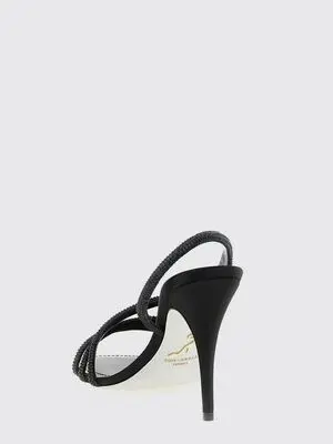 Rene Caovilla Erin Satin Sandals With Crystals