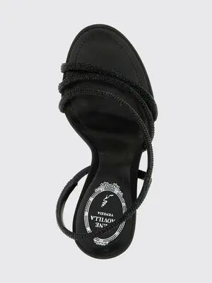 Rene Caovilla Erin Satin Sandals With Crystals
