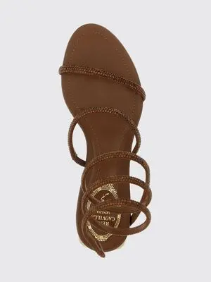 Rene Caovilla Cleo Nappa Leather Sandals With Crystals