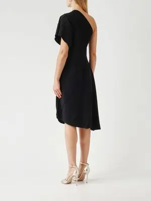 Liviana Conti Asymmetrical One-shoulder Midi Dress