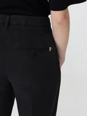 DONDUP Cotton Blend Cropped Fit Trousers