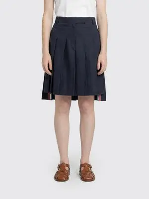 Thom Browne Cotton Pleated Skirt - Blue