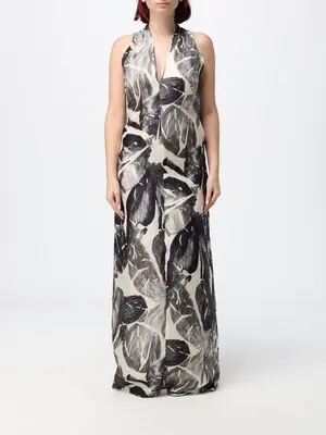 ALYSI Printed Maxi Dress - Black