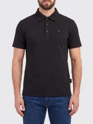 Philipp Plein Cotton Polo Shirt With Monogram - Black