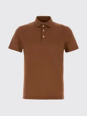 Fedeli Basic Cotton Polo Shirt - Brown