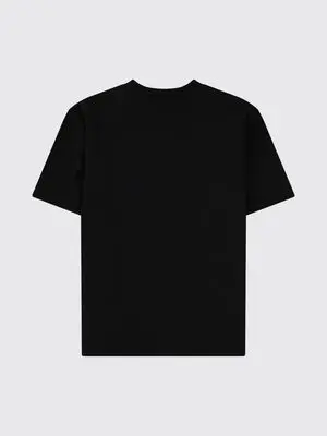 MSGM Relaxed Fit Cotton T-shirt With Contrasting Logo - Black