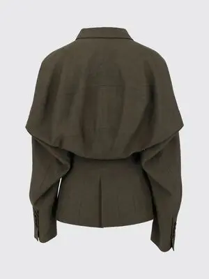 UMA WANG Single-breasted Cropped Blazer With Peak Lapels