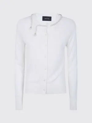 Simone Rocha Wool And Silk Cardigan With Pearl Appliqués