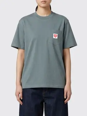 Carhartt Work In Progress Cotton T-shirts With Logo - Blue