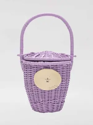 PATOU Wicker Bucket Bag - Violet