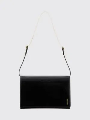 JIL SANDER File Calfskin Shoulder Bag - Black