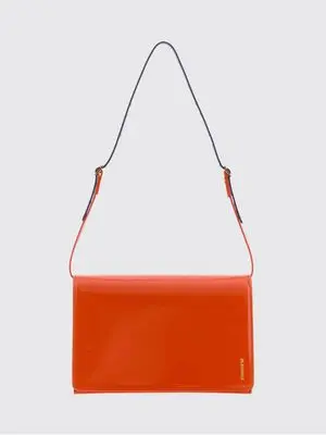 JIL SANDER File Calfskin Shoulder Bag - Red