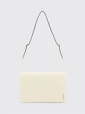 JIL SANDER File Calfskin Shoulder Bag - White