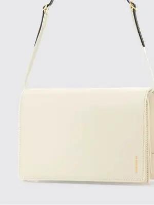 JIL SANDER File Calfskin Shoulder Bag - White