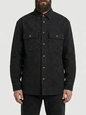 Casablanca Monogram Cotton Denim Shirt - Black