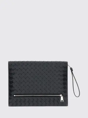 Bottega Veneta Woven Leather Document Holder - Black