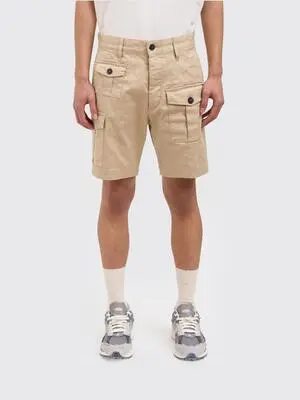 Dsquared2 Cotton Cargo Shorts - Beige