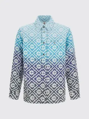 Casablanca Cotton Blend Shirt Jacket With Logo