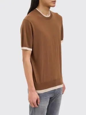 PAOLO PECORA Cotton Crew-neck Sweater - Brown