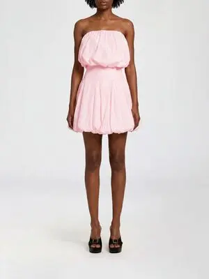 Magda Butrym Draped Off-the-shoulder Cotton Mini Dress - Pink