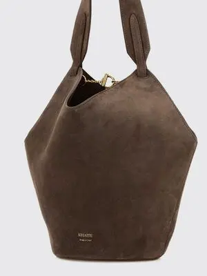 Khaite Lotus Suede Bag - Cedar