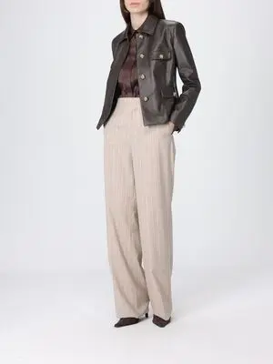 Tagliatore Viscose And Silk Bib Shirt