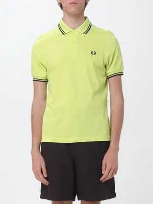 Fred Perry Cotton Polo Shirt With Logo Lime