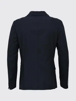 PAOLO PECORA Double-breasted Cotton Blazer - Blue