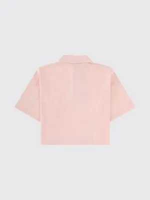 Maison Kitsuné Organic Cotton Polo Shirt With Tone-on-tone Logo - Pink