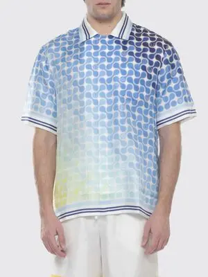 Casablanca Printed Silk Casual Shirt - Navy