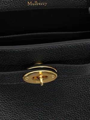 Mulberry Textured Leather Handbag - Black