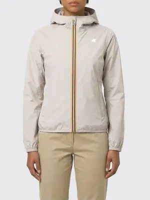 K-WAY K-Way Zip-Up Hooded Anorak Jacket Beige